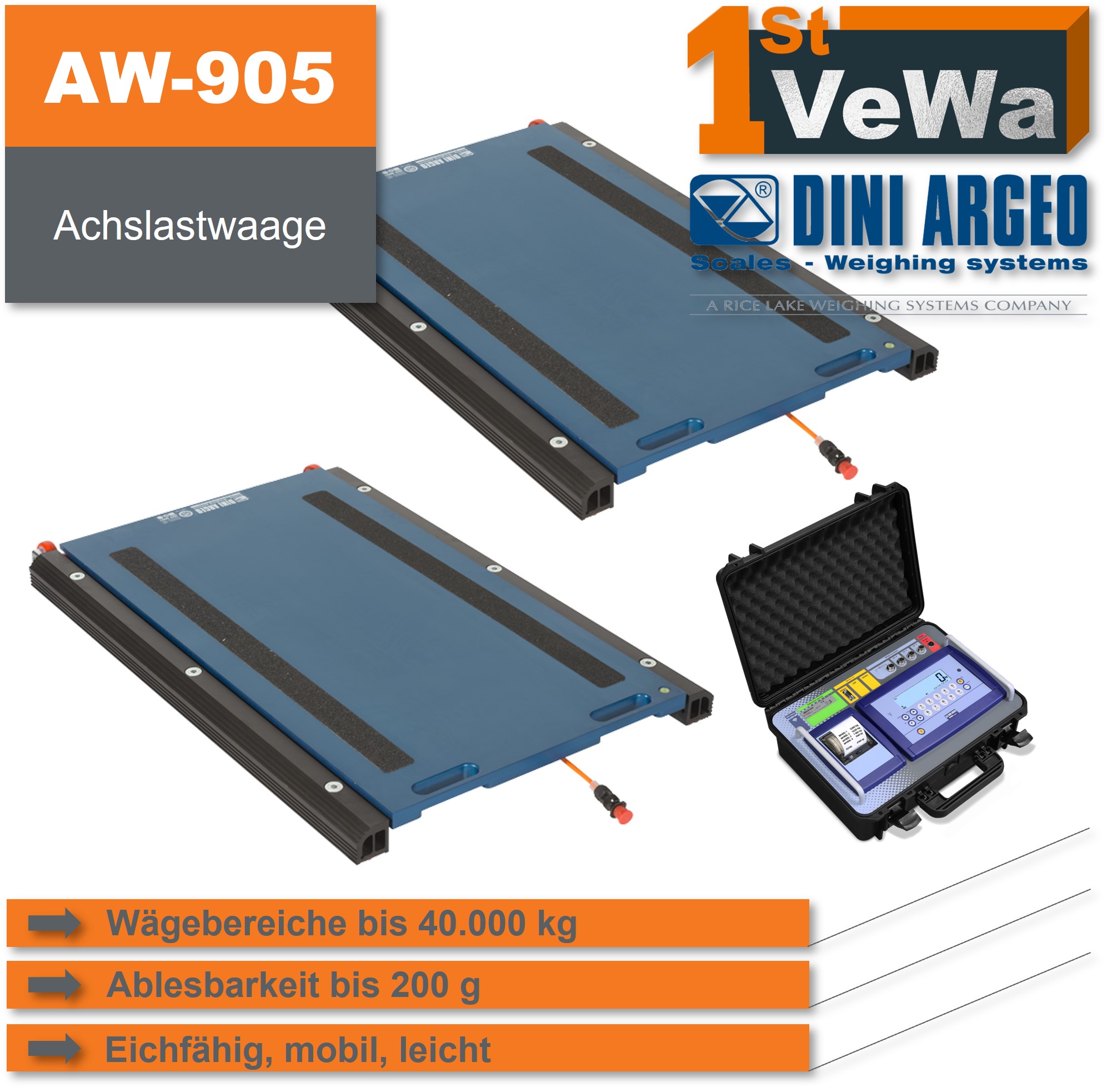 Mobile Achslastwaage - 15 t - eichfähig