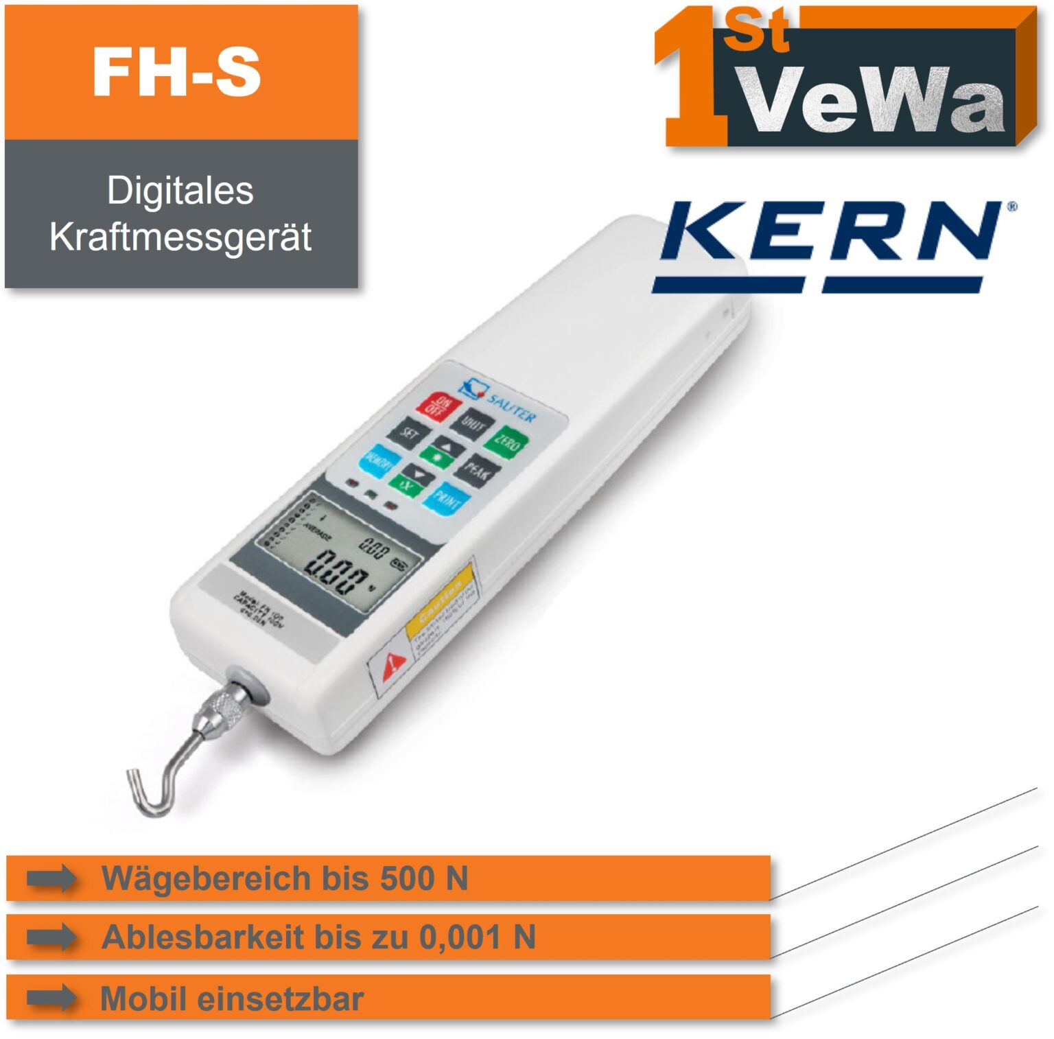 Kraftmessgerät Kern FC-S bis 1.000 N
